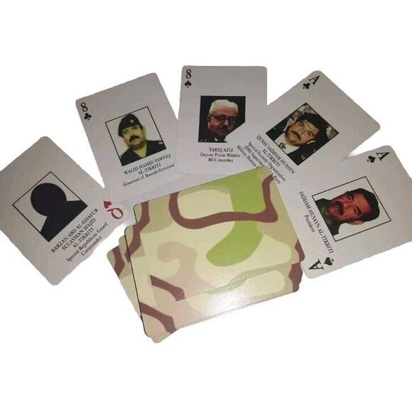 Games | Rare Unprinted No Box Iraqi Most Wanted Playing Cards Gulf War ...